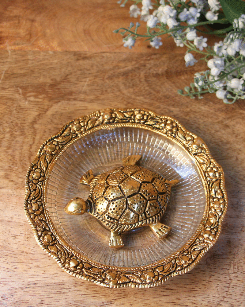 Golden Tortoise Plate - Gifts For You